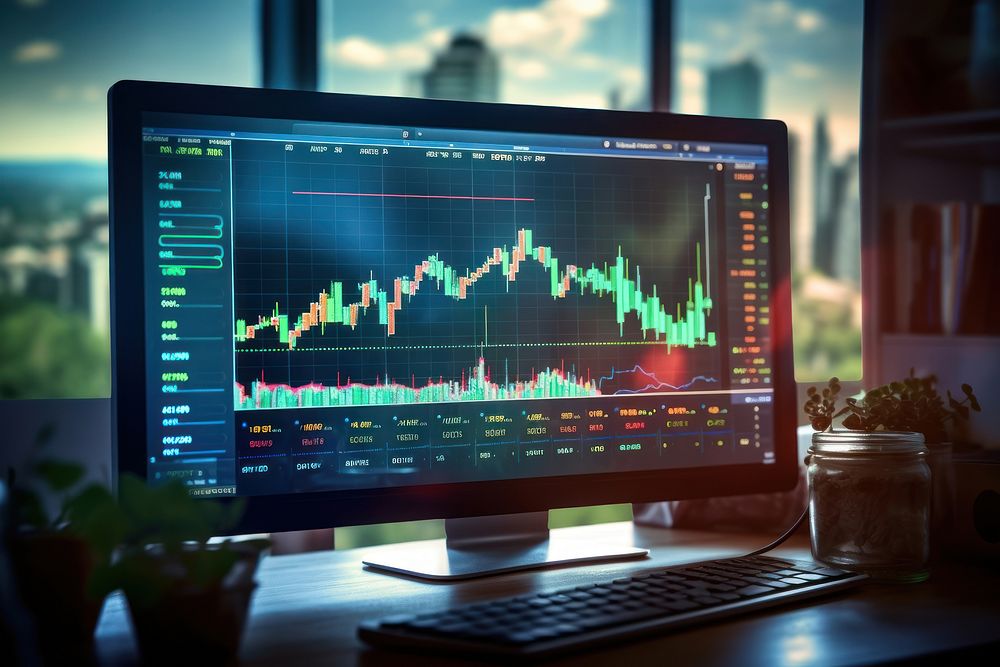 Computer monitor trading display screen. | Premium Photo - rawpixel