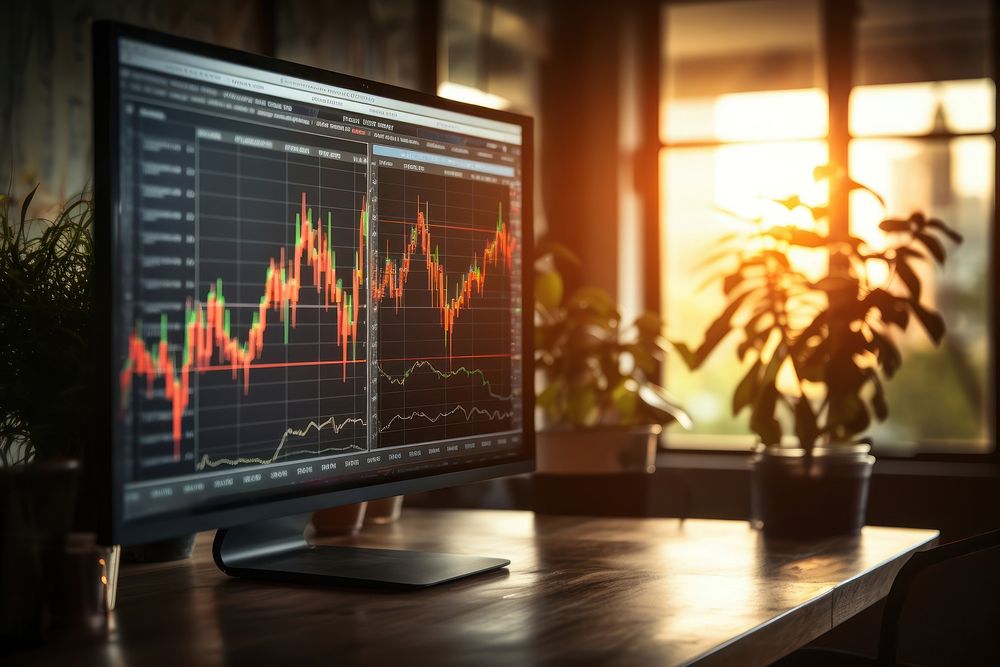 Computer monitor trading display chart | Free Photo - rawpixel