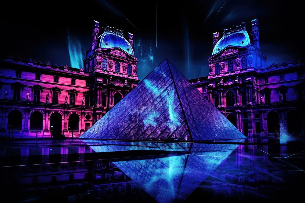 Louvre museum architecture building landmark. | Premium Photo ...