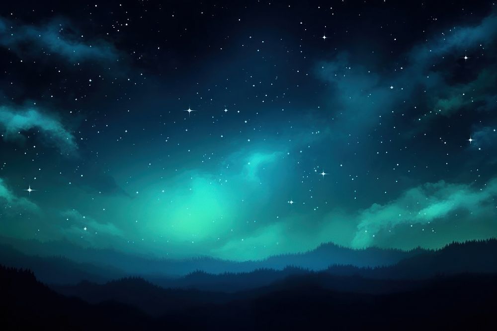 blue and green starry night | Premium Photo - rawpixel
