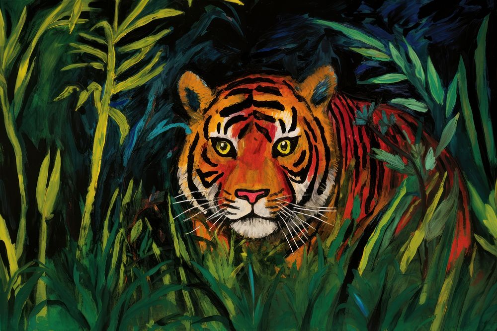 tiger deep forest wildlife outdoors | Premium Photo Illustration - rawpixel