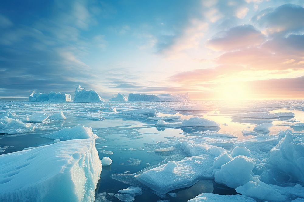 Artic environment view landscape sunlight | Free Photo - rawpixel