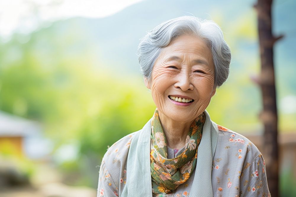 Korean grandma smile adult woman | Free Photo - rawpixel