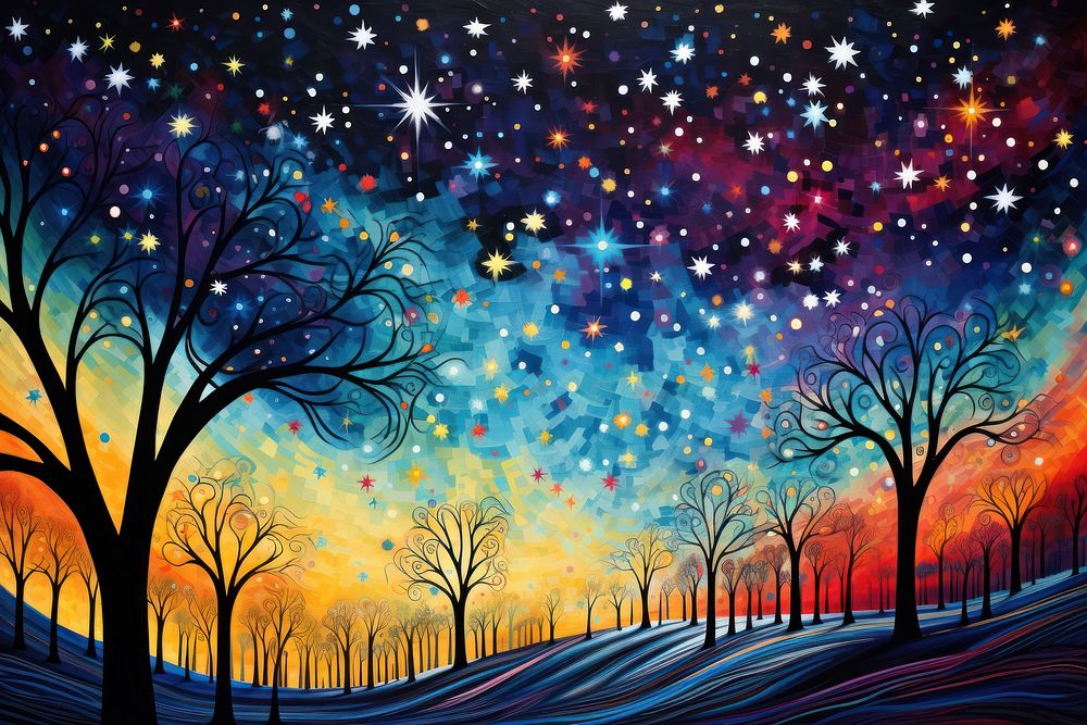 Star background backgrounds outdoors painting. | Premium Photo ...