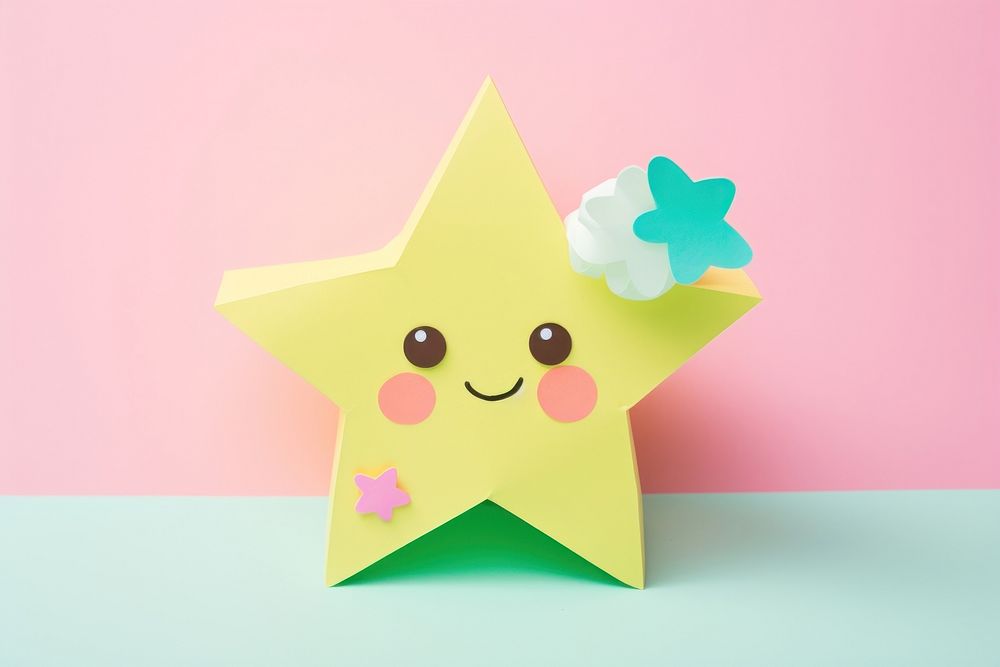 Cute star paper art anthropomorphic | Free Photo - rawpixel