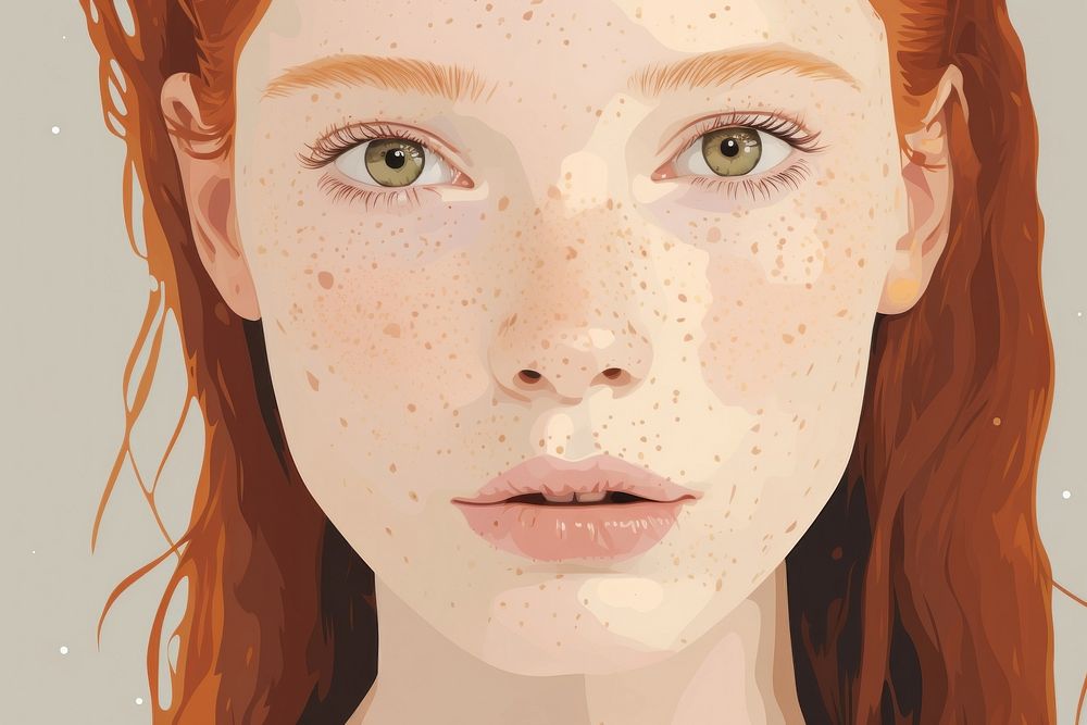 young girl freckles skin texture | Premium Photo Illustration - rawpixel