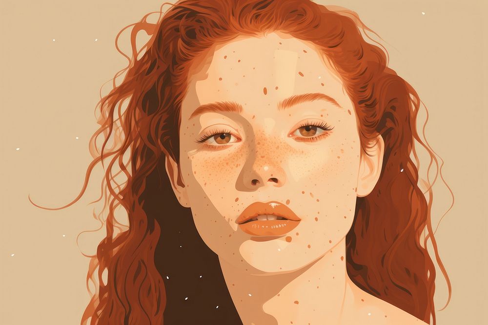 young girl freckles skin texture | Free Photo Illustration - rawpixel