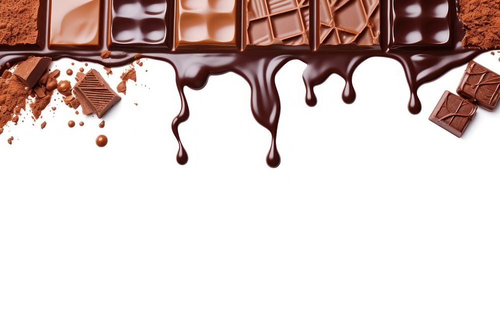 Chocolate border dessert food white | Free Photo - rawpixel