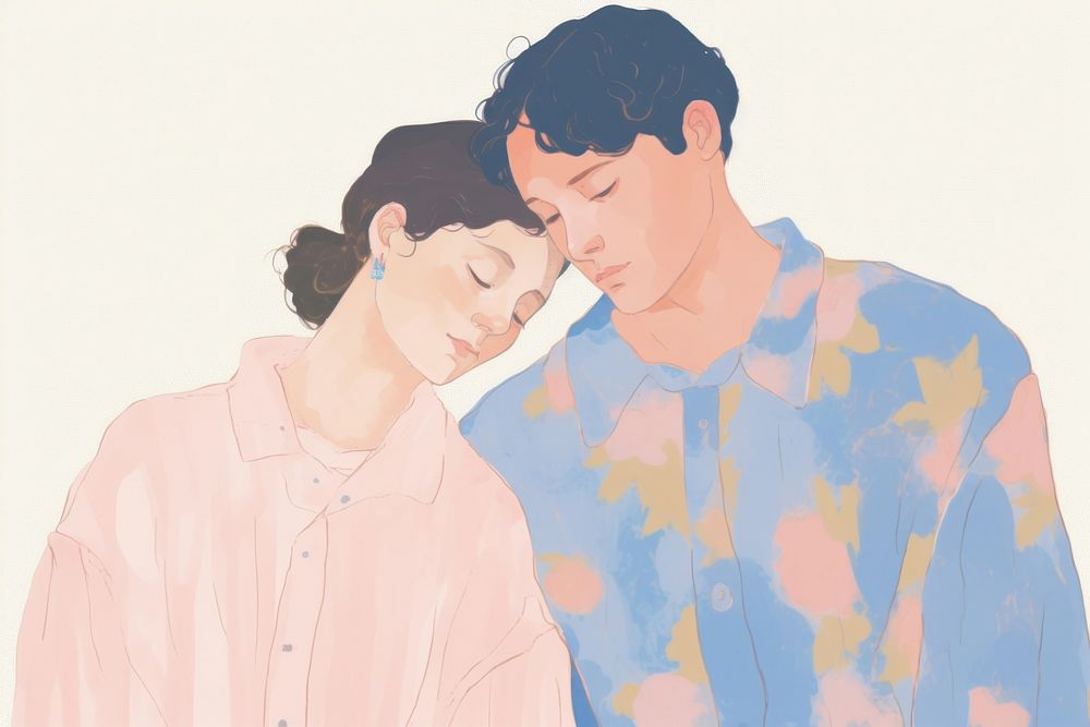 Couple beautyful flower drawing adult | Premium Photo Illustration ...