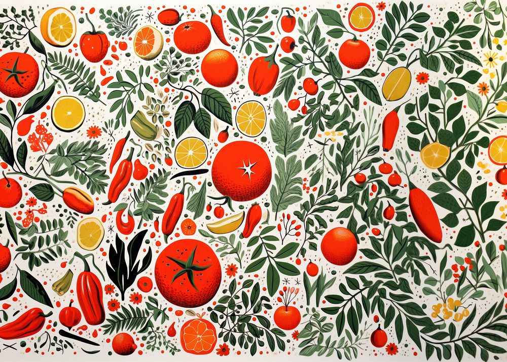 Cooking spices pattern food art. | Free Photo Illustration - rawpixel