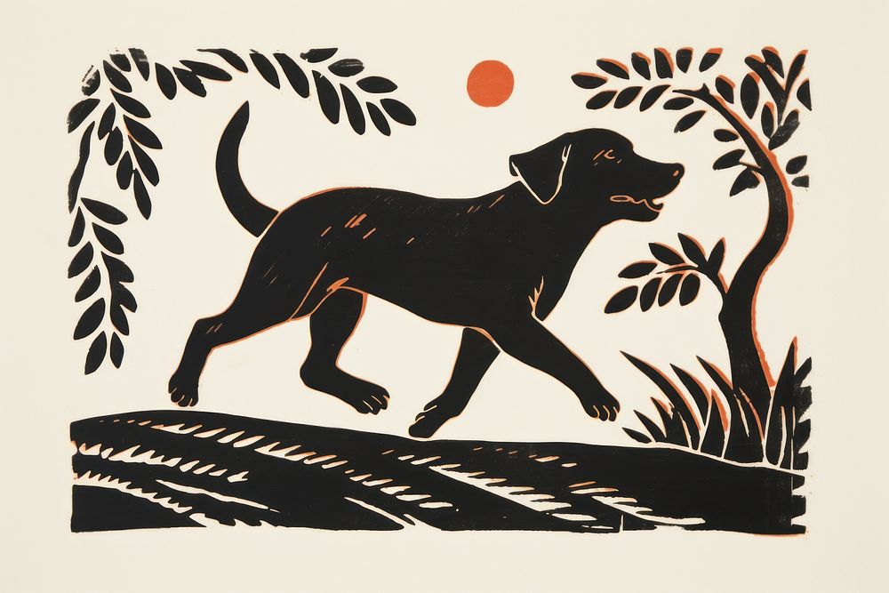 Dog playing drawing animal mammal. | Premium Photo Illustration - rawpixel