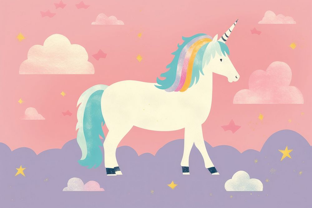 Full body unicorn animal mammal | Free Photo Illustration - rawpixel