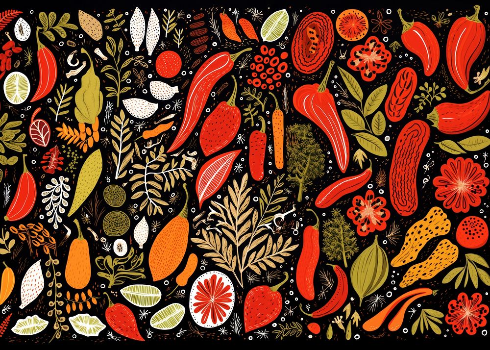 Spices pattern backgrounds creativity. AI | Premium Photo Illustration ...