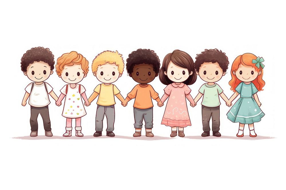 Diverse kids cartoon child cute. | Premium Photo Illustration - rawpixel