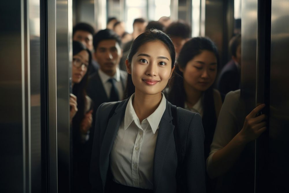 Young thai businesswoman elevator adult | Premium Photo - rawpixel
