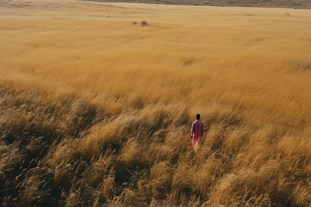 An happy african man grassland | Free Photo - rawpixel