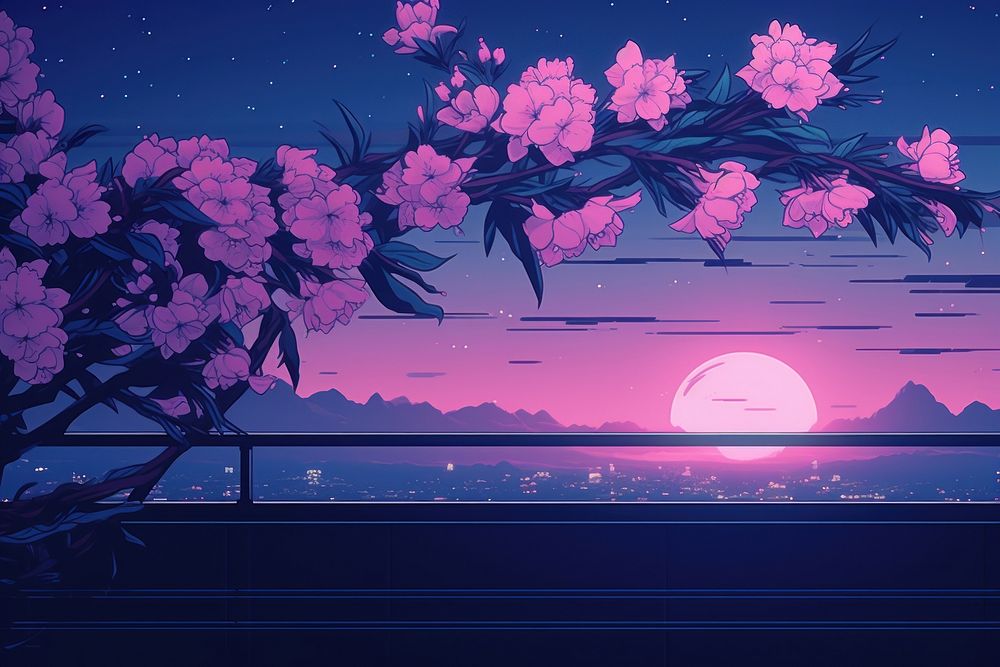 spring wallpaper purple outdoors blossom | Premium Photo Illustration ...