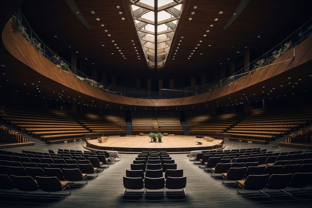 large conference hall architecture auditorium | Free Photo - rawpixel