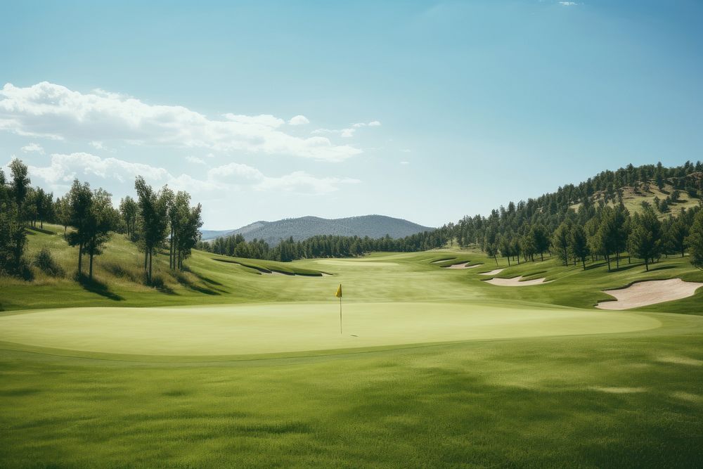 golf course landscape outdoors nature. | Premium Photo - rawpixel