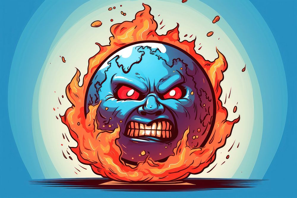 Burning cartoon creativity shouting. AI | Premium Photo Illustration ...