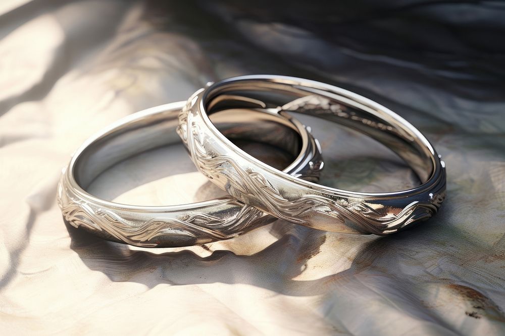 Two silver wedding rings jewelry | Free Photo Illustration - rawpixel