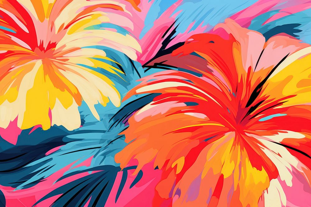 Floral pattern painting art backgrounds. | Free Photo Illustration ...