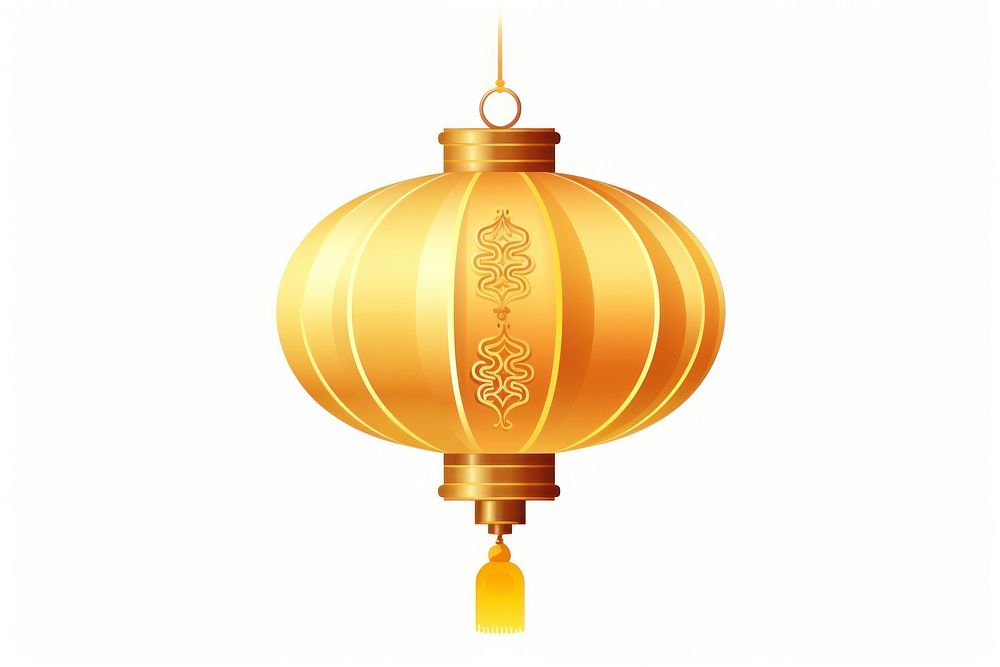 Gold lantern chinese white background | Free Photo Illustration - rawpixel