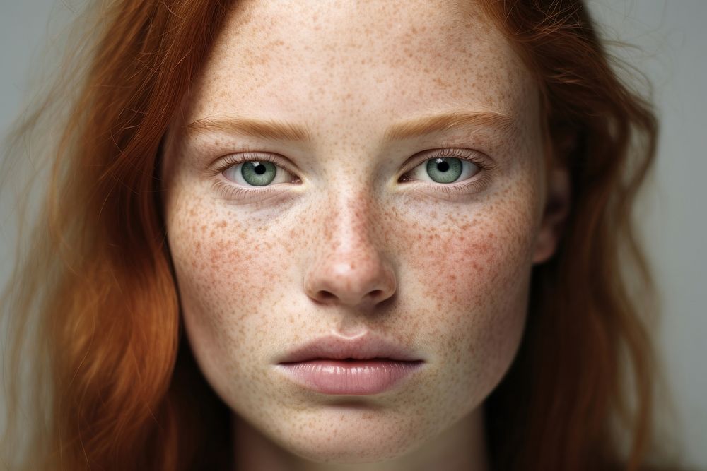 woman freckles her face adult | Premium Photo - rawpixel