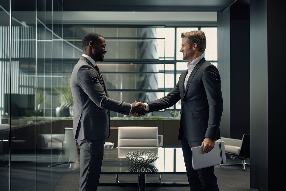 South African businessmen shaking hands | Premium Photo - rawpixel