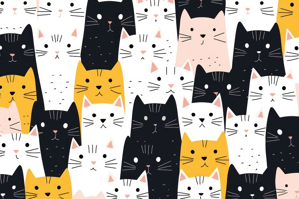 Cat pattern backgrounds animal. AI | Free Photo Illustration - rawpixel