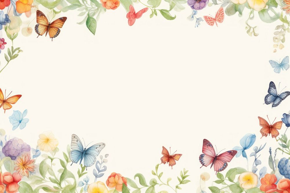 Butterfly backgrounds pattern flower. AI | Premium Photo Illustration ...