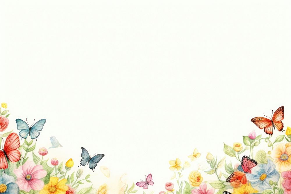 Butterfly flower backgrounds pattern. AI | Premium Photo Illustration ...