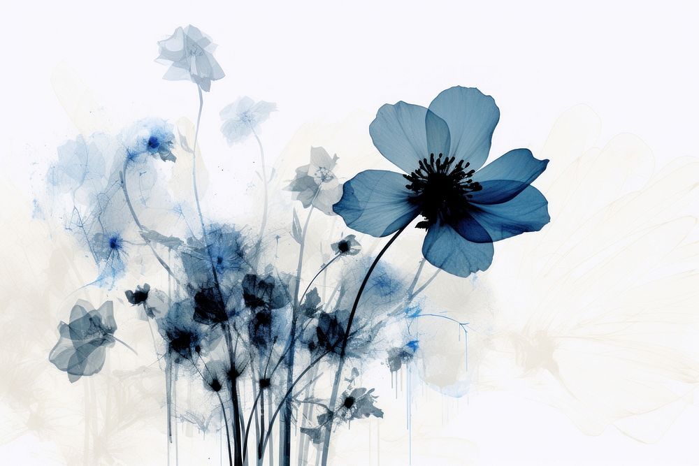 Blue flower graphics pattern nature. | Premium Photo Illustration ...