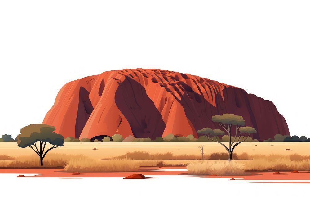 Uluru landmark tranquility wilderness. AI | Free Photo Illustration - rawpixel