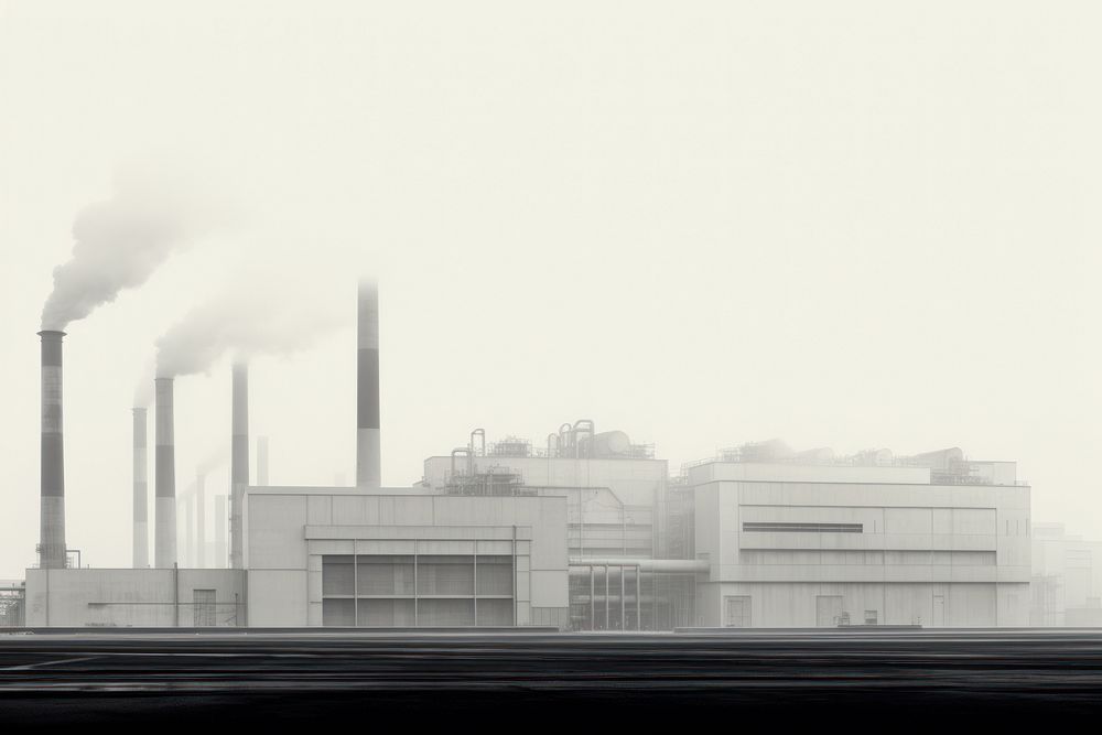 Factory architecture pollution building. AI | Premium Photo - rawpixel