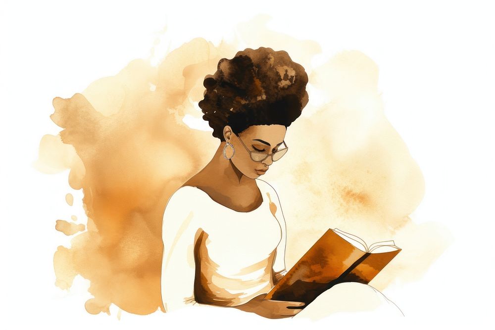Black woman reading book adult | Free Photo Illustration - rawpixel