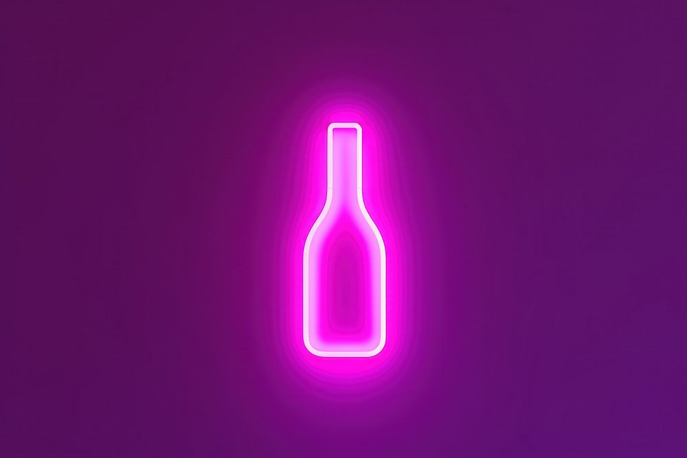 Pastel neon wine bottle light | Premium Photo Illustration - rawpixel