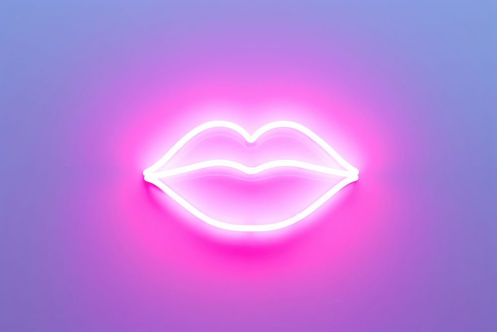 Pastel neon lip purple light | Free Photo Illustration - rawpixel