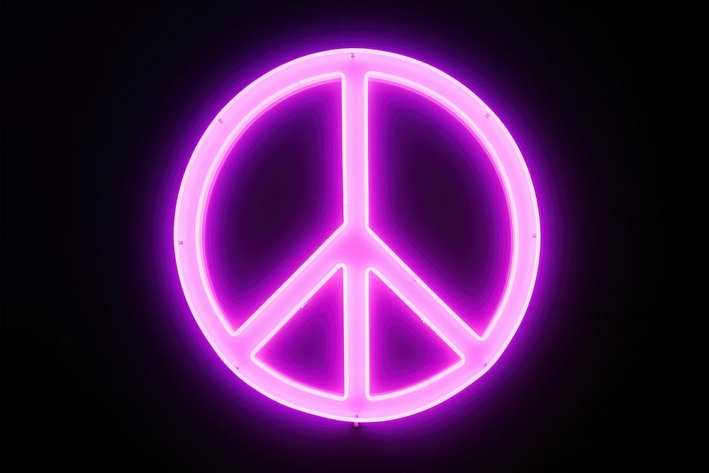 Pastel neon peace sign purple | Free Photo Illustration - rawpixel