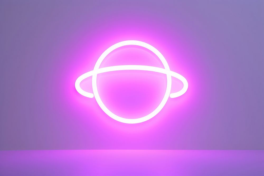 Pastel neon saturn light purple | Free Photo Illustration - rawpixel