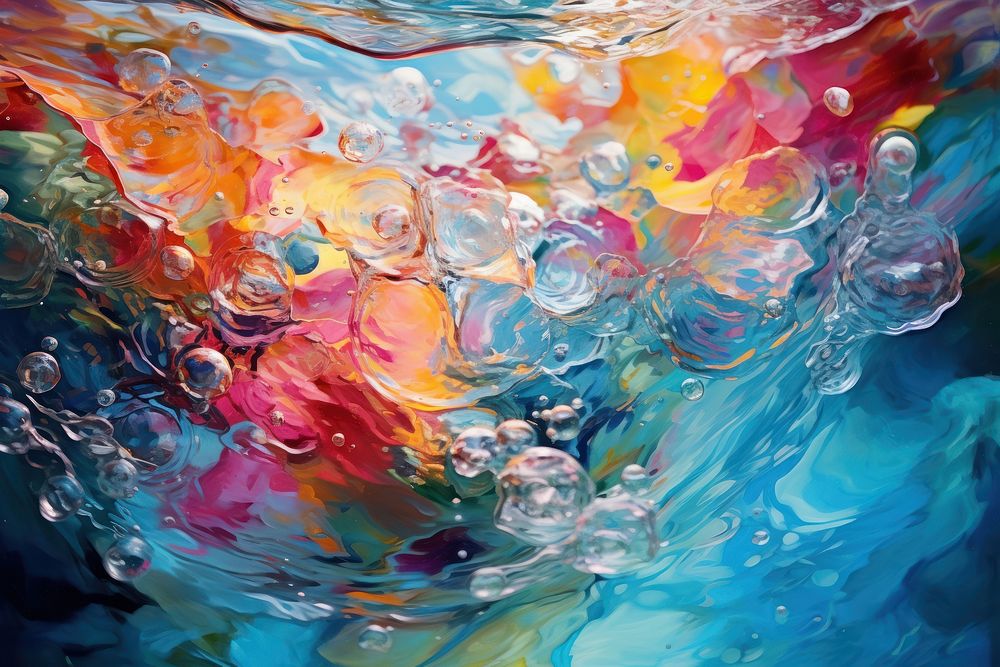 Water backgrounds painting pattern. AI | Free Photo Illustration - rawpixel