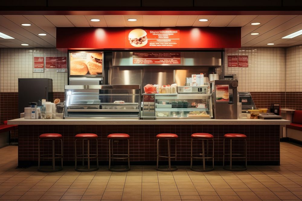 Fast food restaurant counter cafeteria | Premium Photo - rawpixel