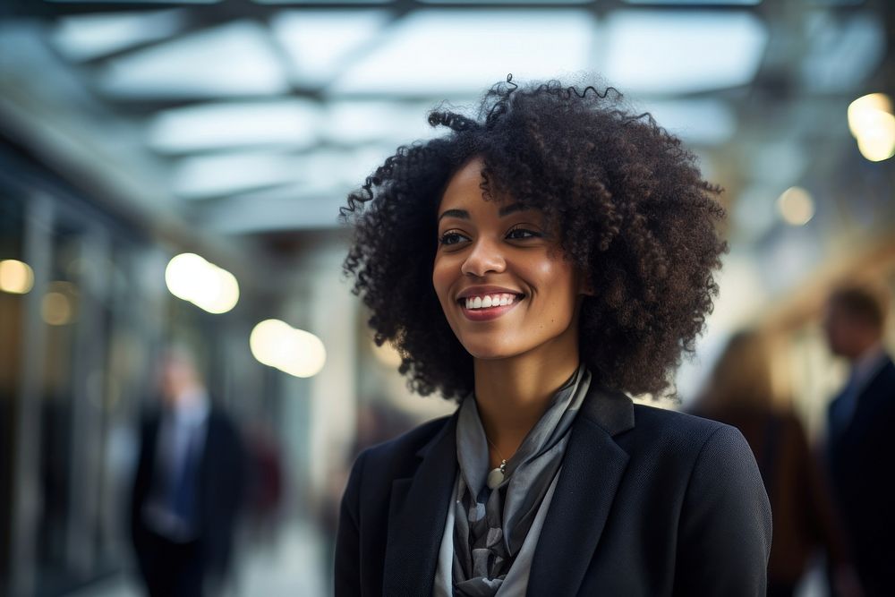 British American woman smile portrait | Premium Photo - rawpixel