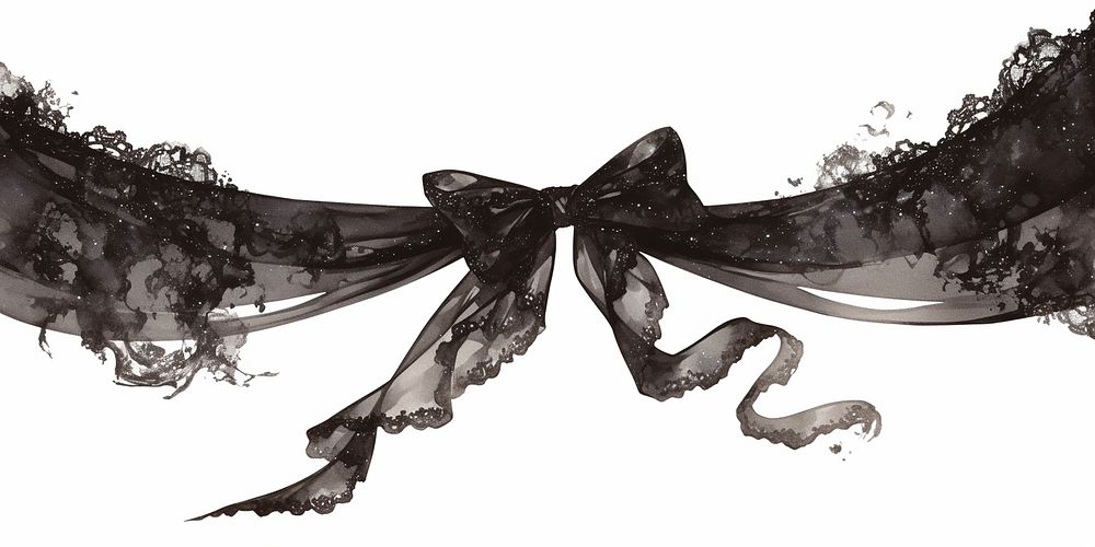 Black raven ribbon lace decorative. | Free Photo Illustration - rawpixel