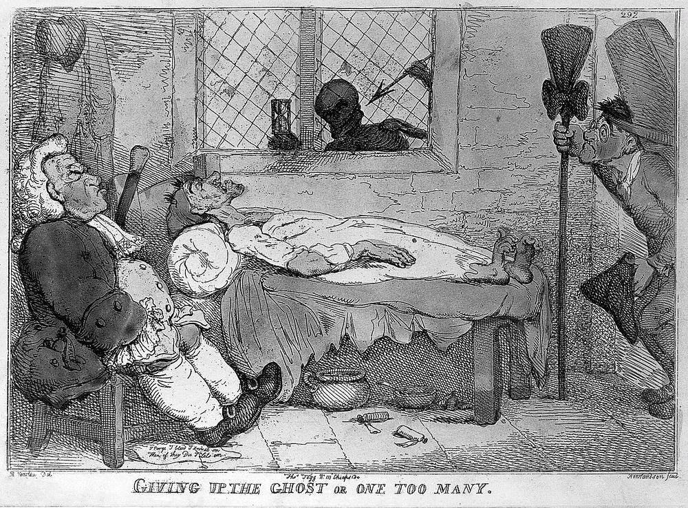 physician his patient's death-bed; represented | Free Photo ...