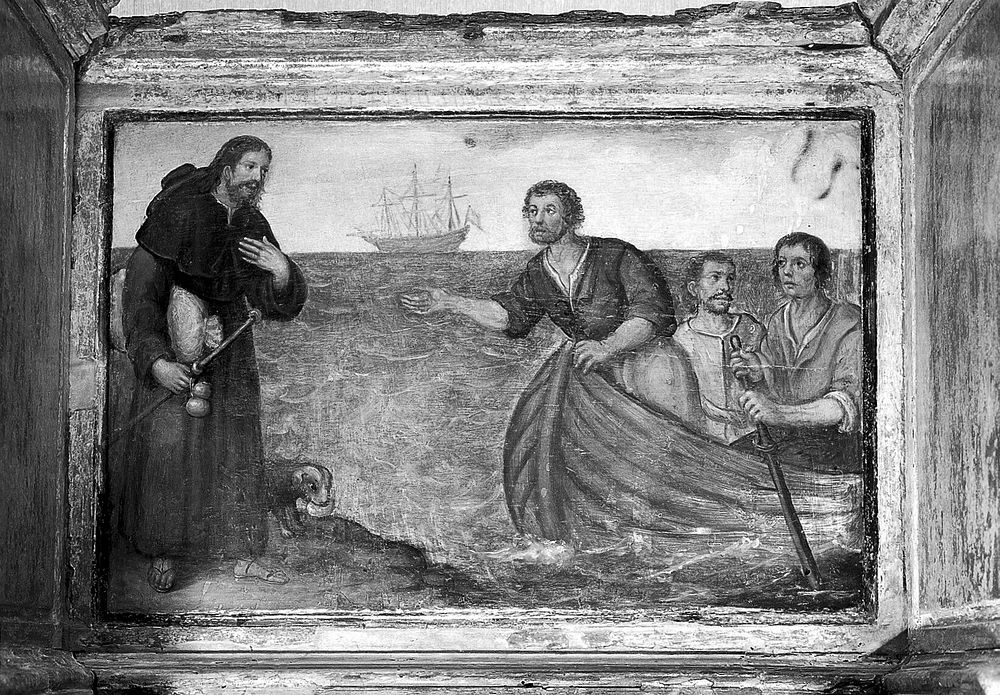 Predella three scenes Saint Roch | Free Photo Illustration - rawpixel