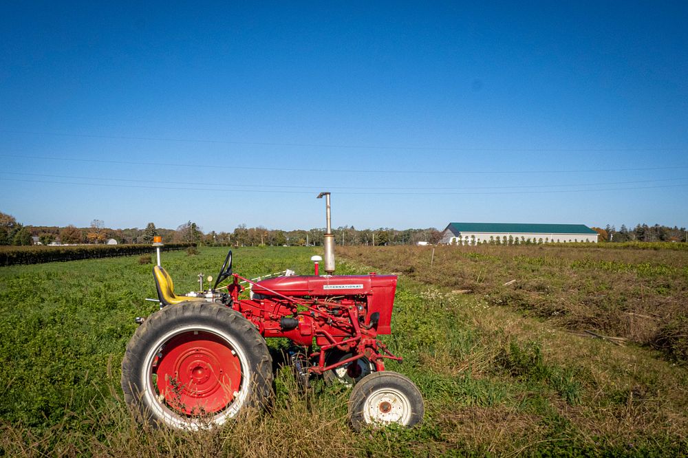 A International Harvester tractor sits | Free Photo - rawpixel