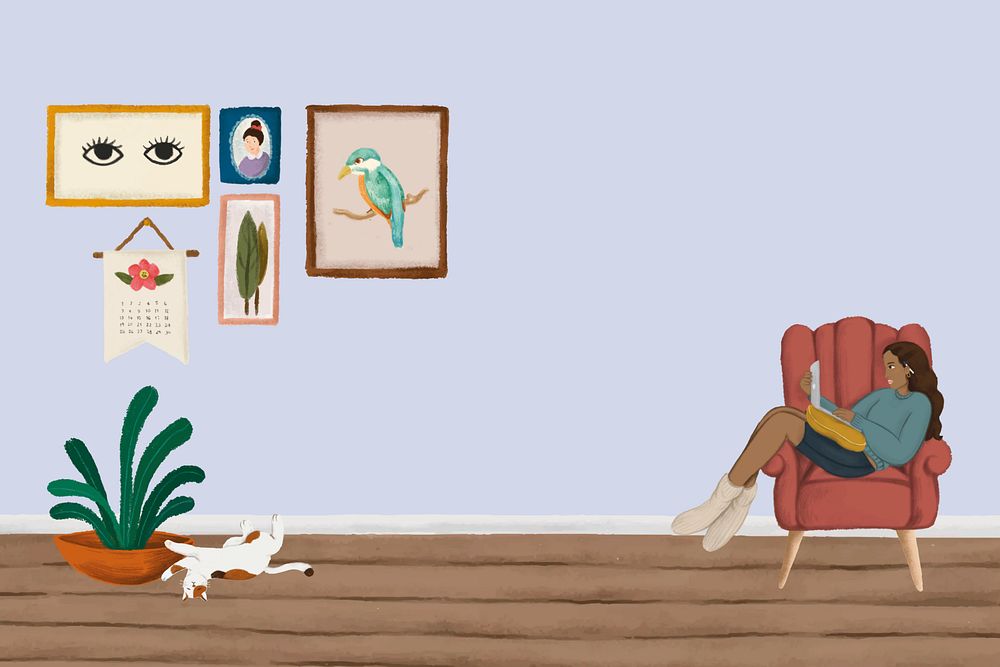 WFH aesthetic background, woman using | Premium Photo - rawpixel