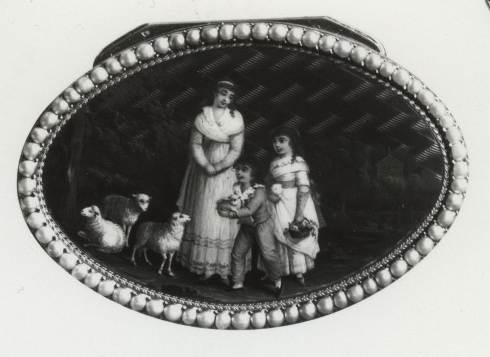 Snuffbox Mother, Children, and Sheep | Free Photo - rawpixel
