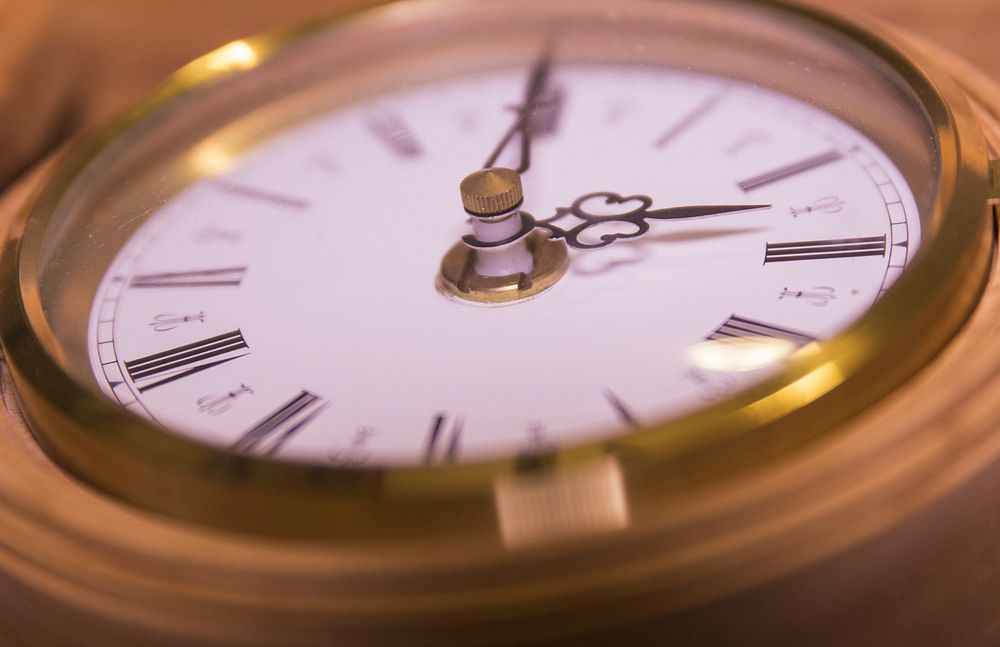 Antique gold clock, timepiece. Free | Free Photo - rawpixel